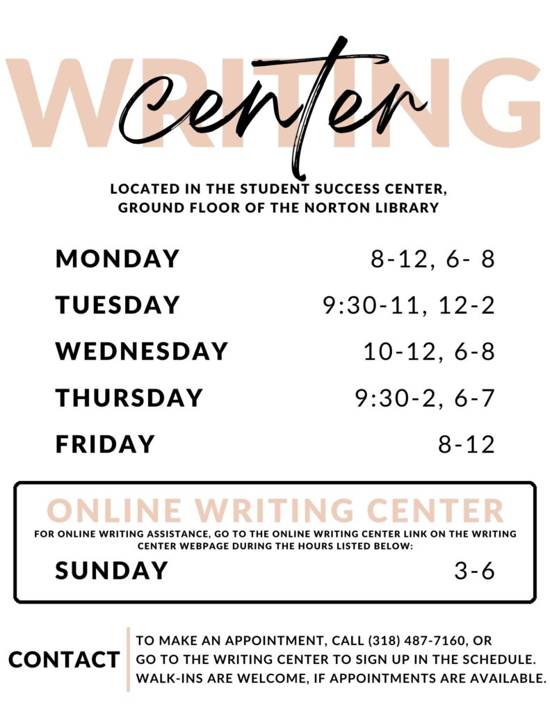 The Writing Center – Louisiana Christian University